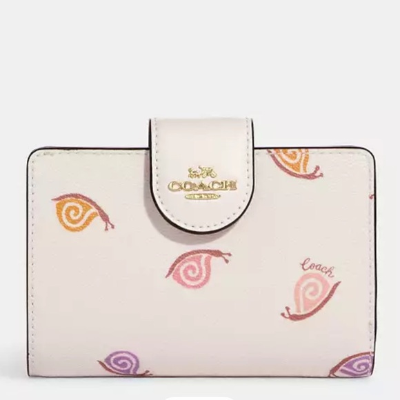 Coach | Bags | Coach Medium Corner Zip Walletwith Snail Print | Poshmark